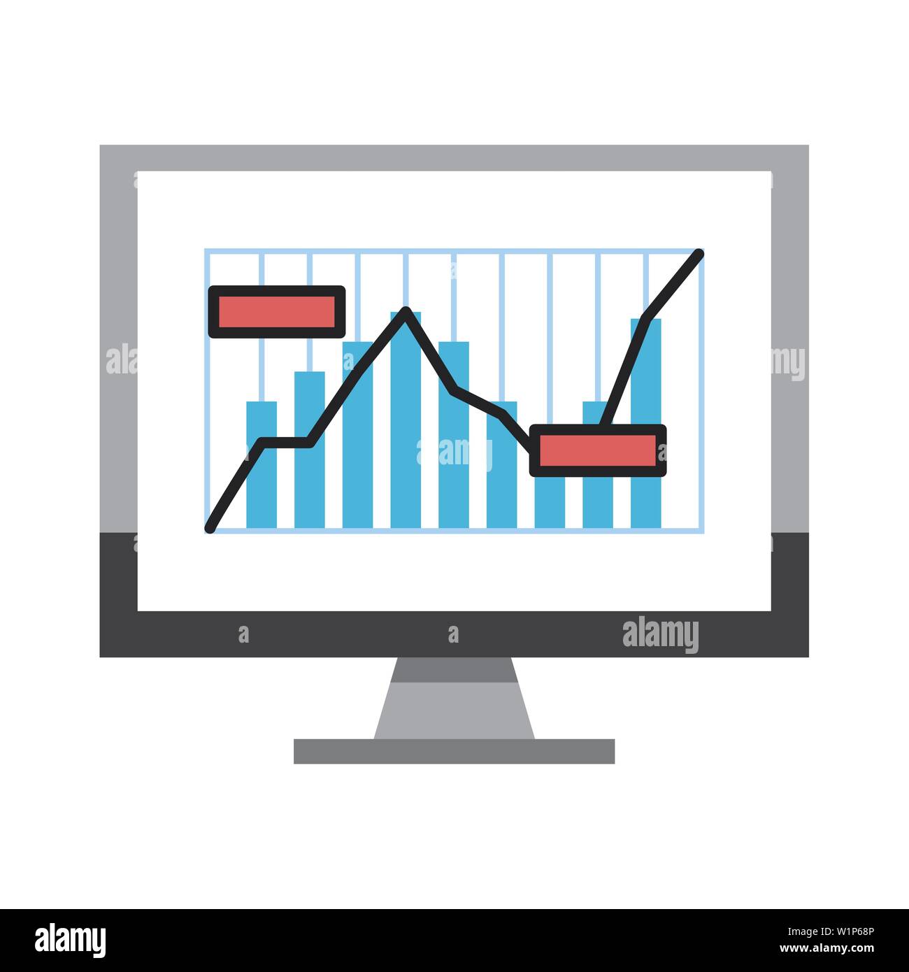 Online stock market investment symbols Stock Vector Image & Art - Alamy