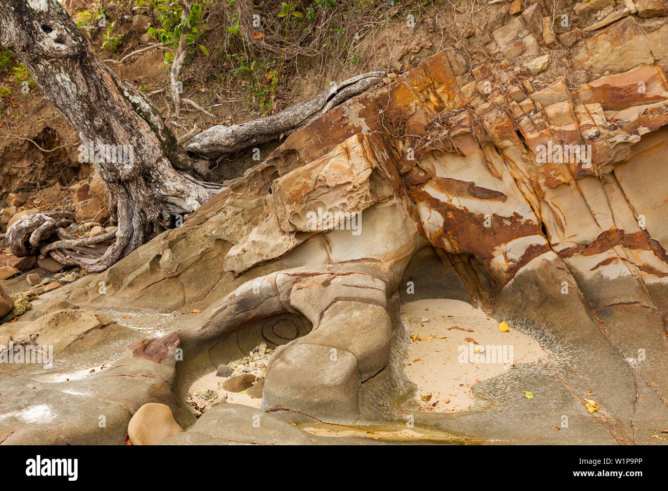 Natural sandstone patterns smooth shapes Stock Photo - Alamy