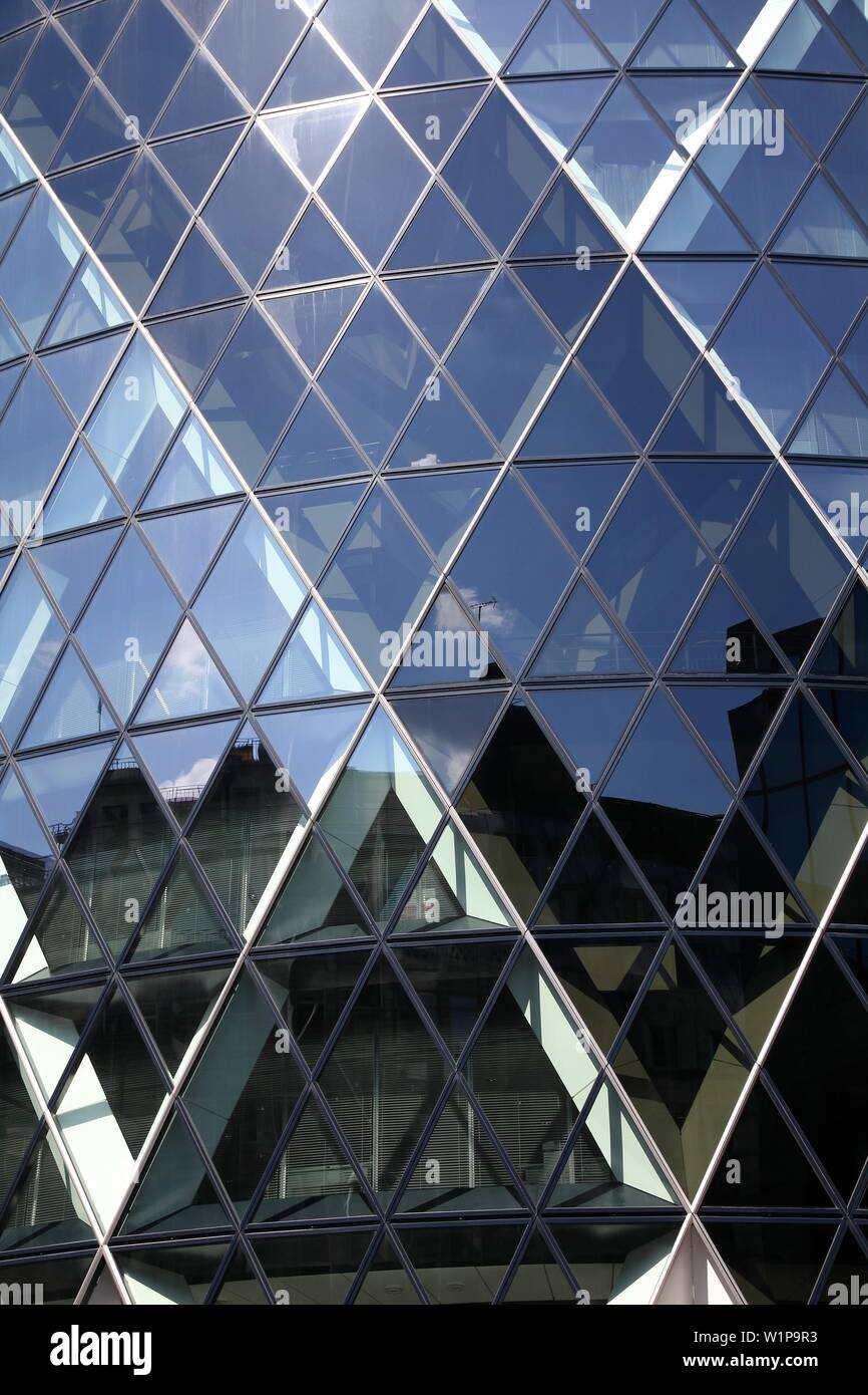LONDON, UK - MAY 13, 2012: View of 30 St Mary Axe building in London ...