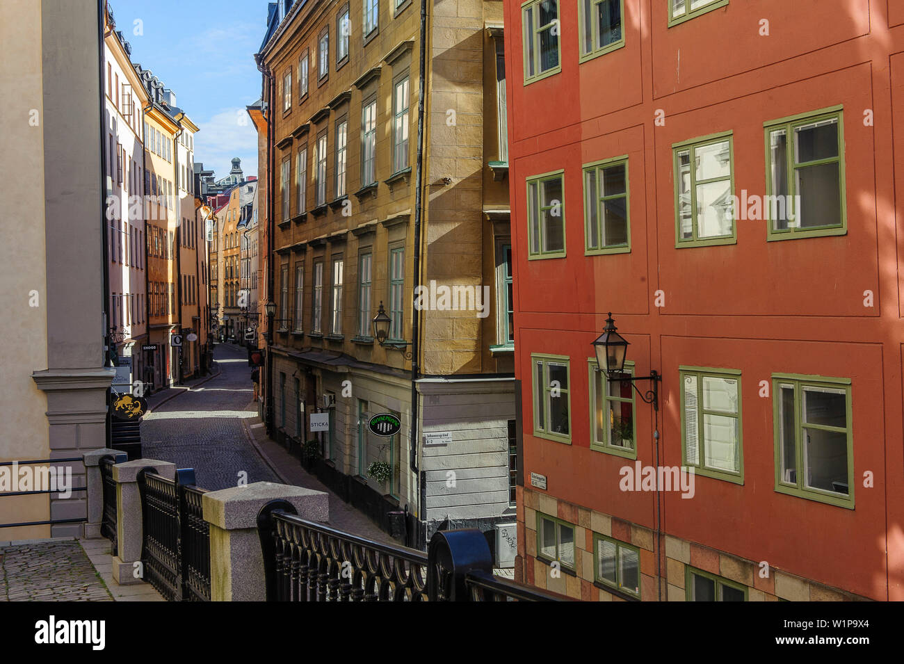 Railing in the old town Gamla Stan, Stockholm, Sweden Stock Photo - Alamy