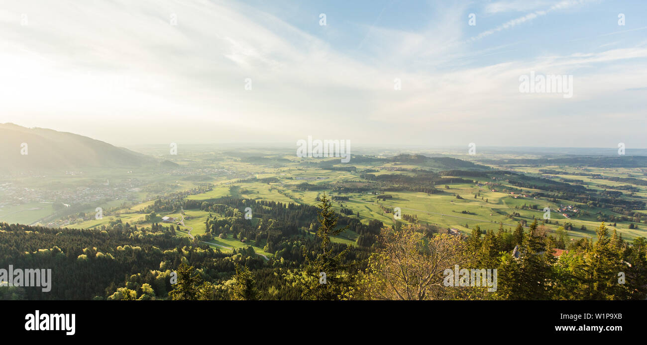 View over the Allgaeu from the Falkenstein, Pfronten, Bavaria, Germany ...