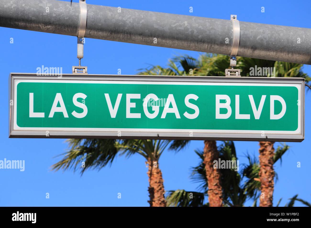Las Vegas, Nevada. Las Vegas Boulevard sign (the Strip Stock Photo - Alamy