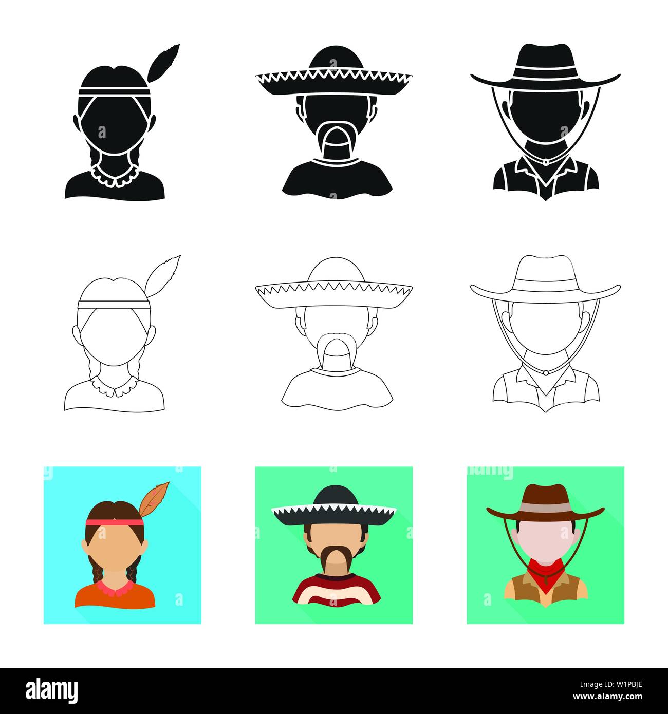Vector design of imitator and resident sign. Set of imitator and ...