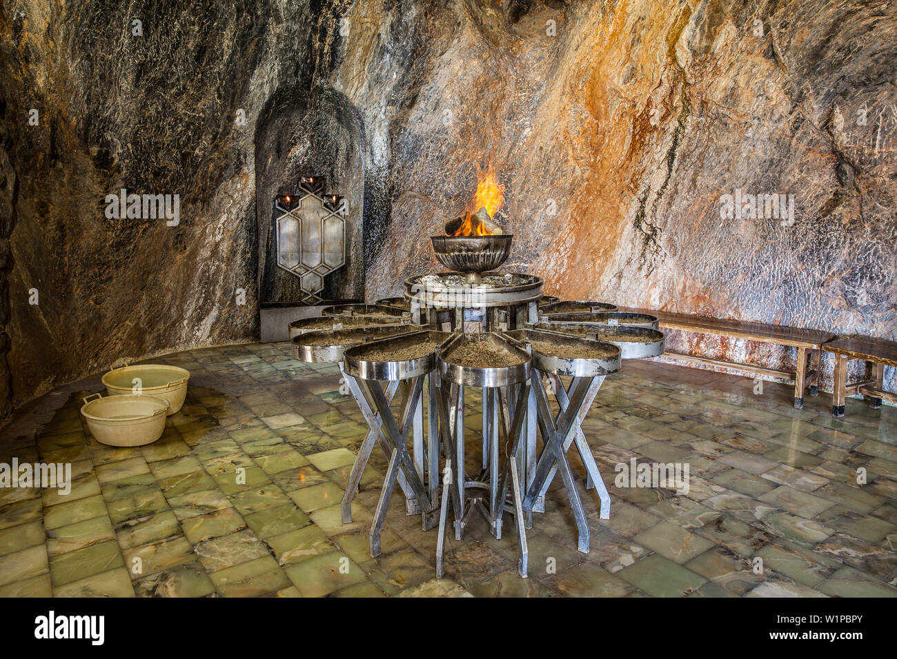 Zoroastrian fire temple in Chak Chak, Iran, Asia Stock Photo - Alamy
