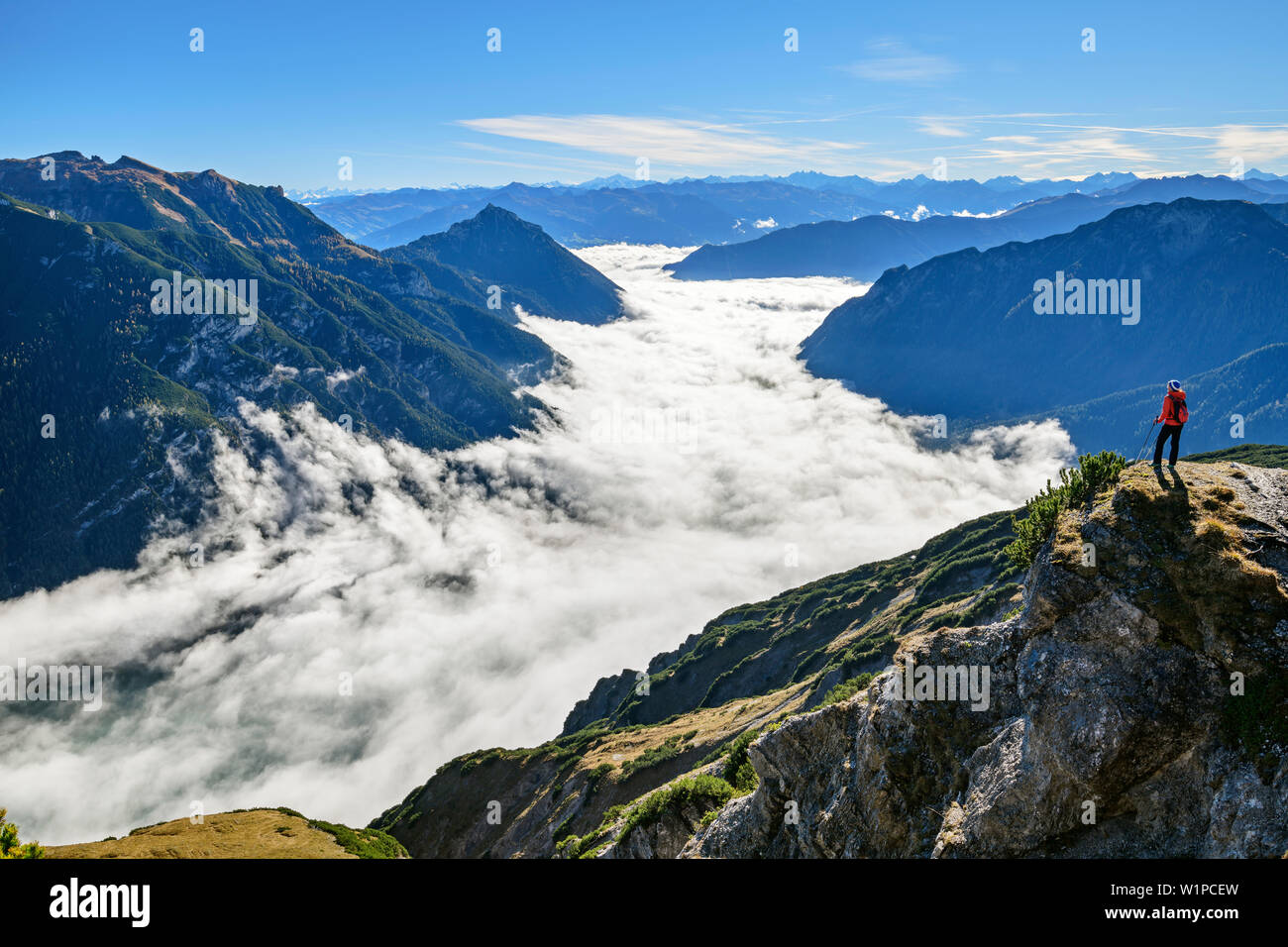 In the background the rofan mountains hi-res stock photography and ...