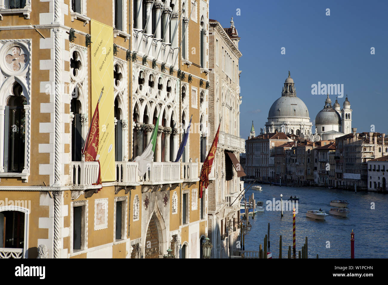 Palazzo Cavalli-Franchetti, the Grand Canal and Basilica di Santa Maria ...