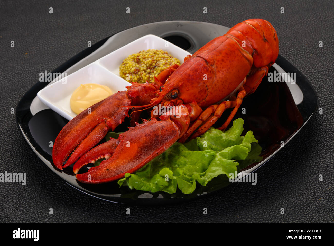 Luxury Lobster with sauces - ready for eat Stock Photo - Alamy