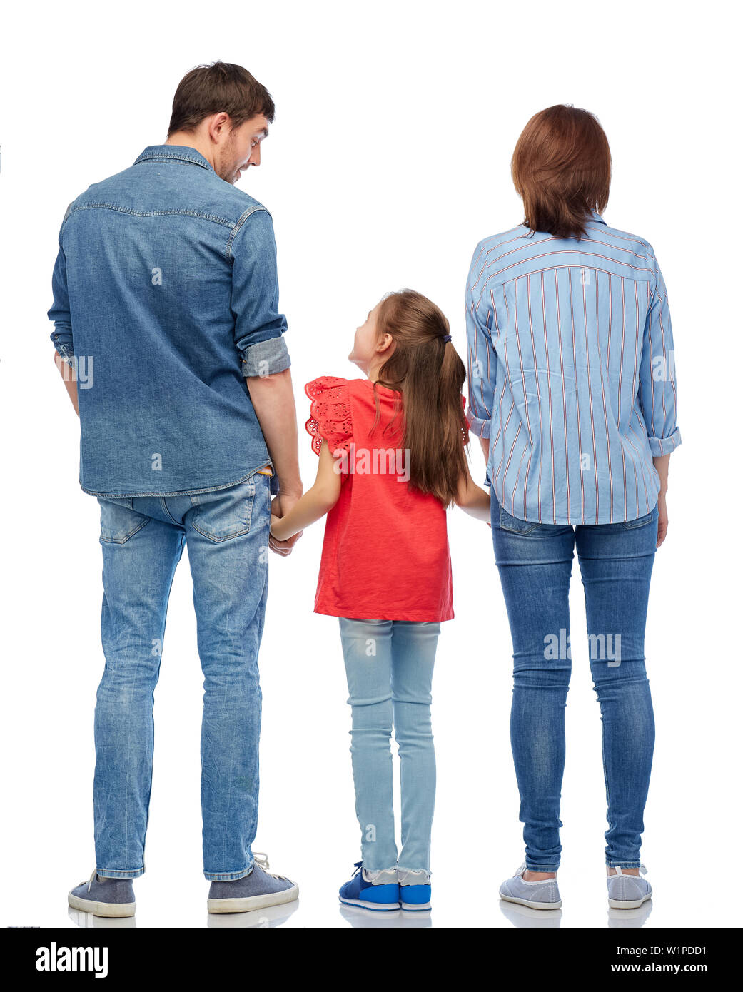 Back view man holding child hand hi-res stock photography and images ...