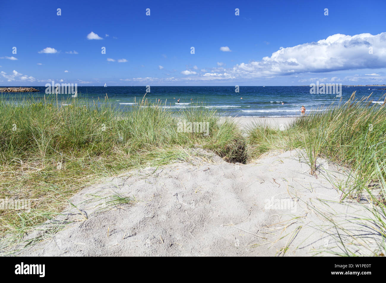 Beach Lilla Apelviken in Varberg, Halland, South Sweden, Sweden ...