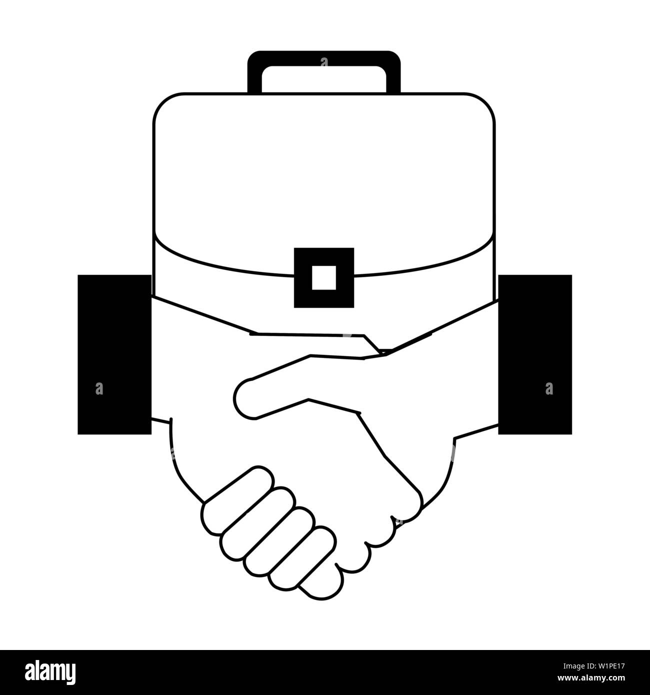Business briefcase and hands shaking Stock Vector Image & Art - Alamy
