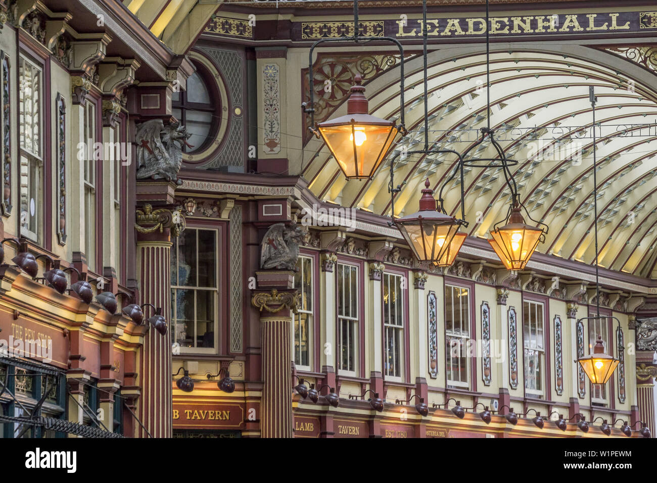 Interieur view of Leadenhall Market, London , UK Stock Photo - Alamy