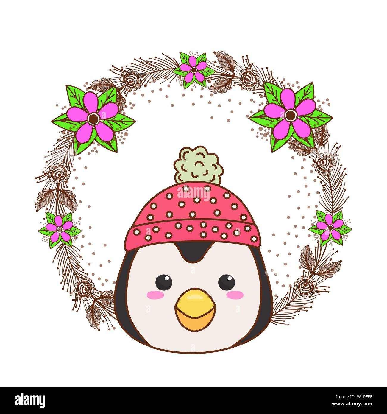 Penguin cartoon design, Animal cute zoo life nature and fauna theme ...