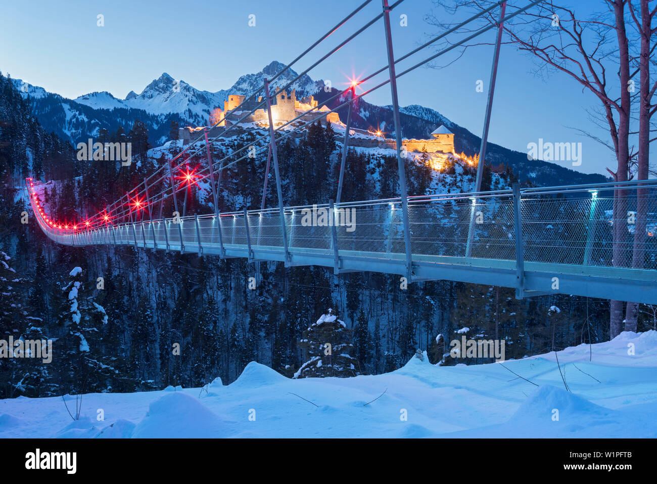 Highline 179 Bridge, Burg Ehrenberg, Reutte, except remote, Tyrol ...