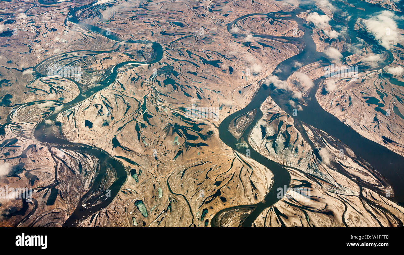 Rivers and creeks shape unique structures in North Sibiria, Russia ...