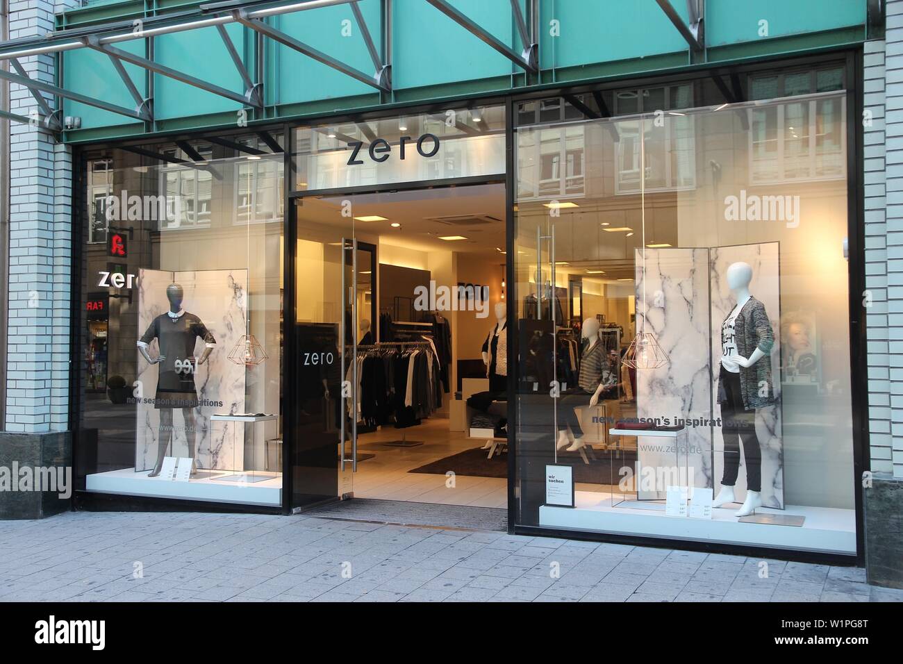 HAMBURG, GERMANY - AUGUST 28, 2014: Zero fashion shop in ...