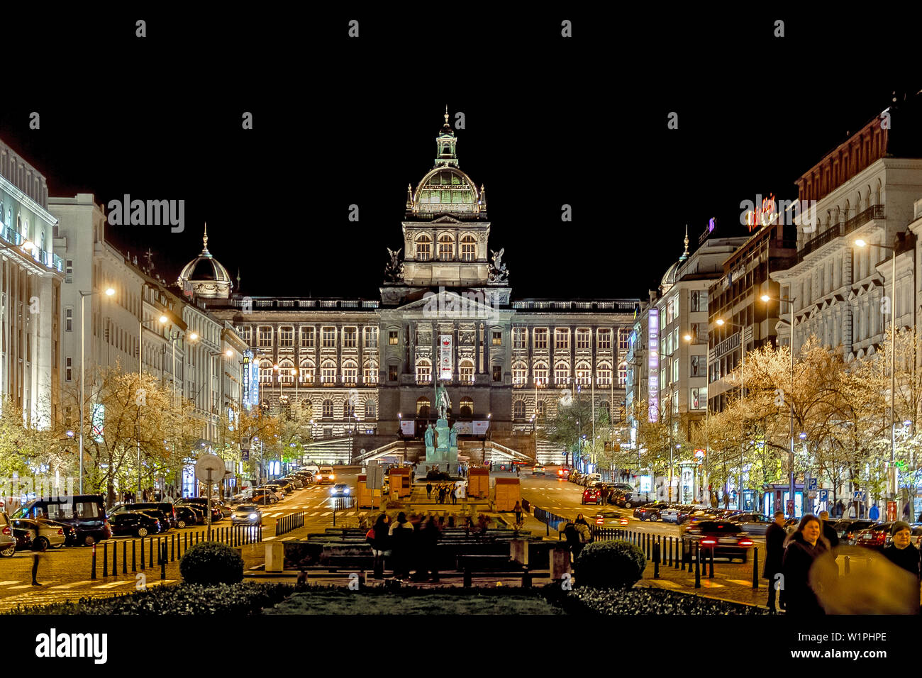 The national Museum from Wenceslas square. Prague. Czech Republic Stock ...