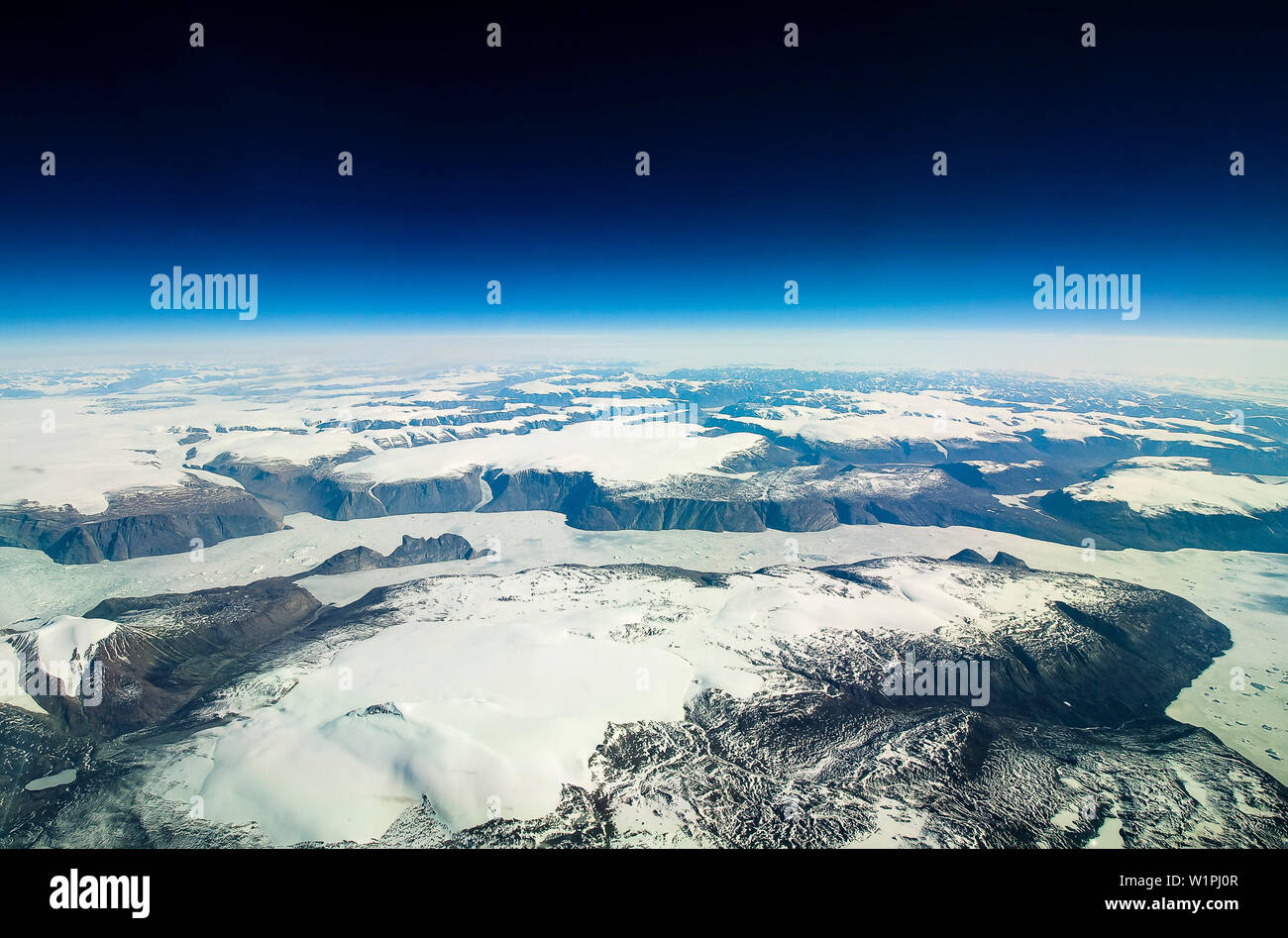 high plateaus and fjord glaciers on the southern tip of Greenland Stock ...