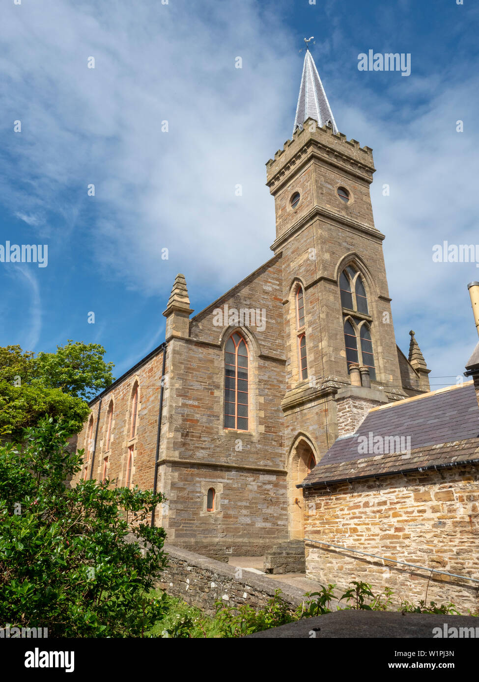 Town Hall Building (a converted church) in Stromness, Orkney Islands ...