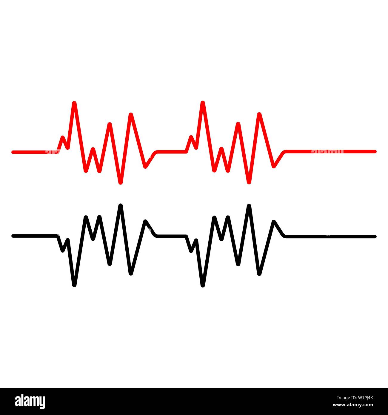 Pulse line ilustration vector template Stock Vector Image & Art - Alamy