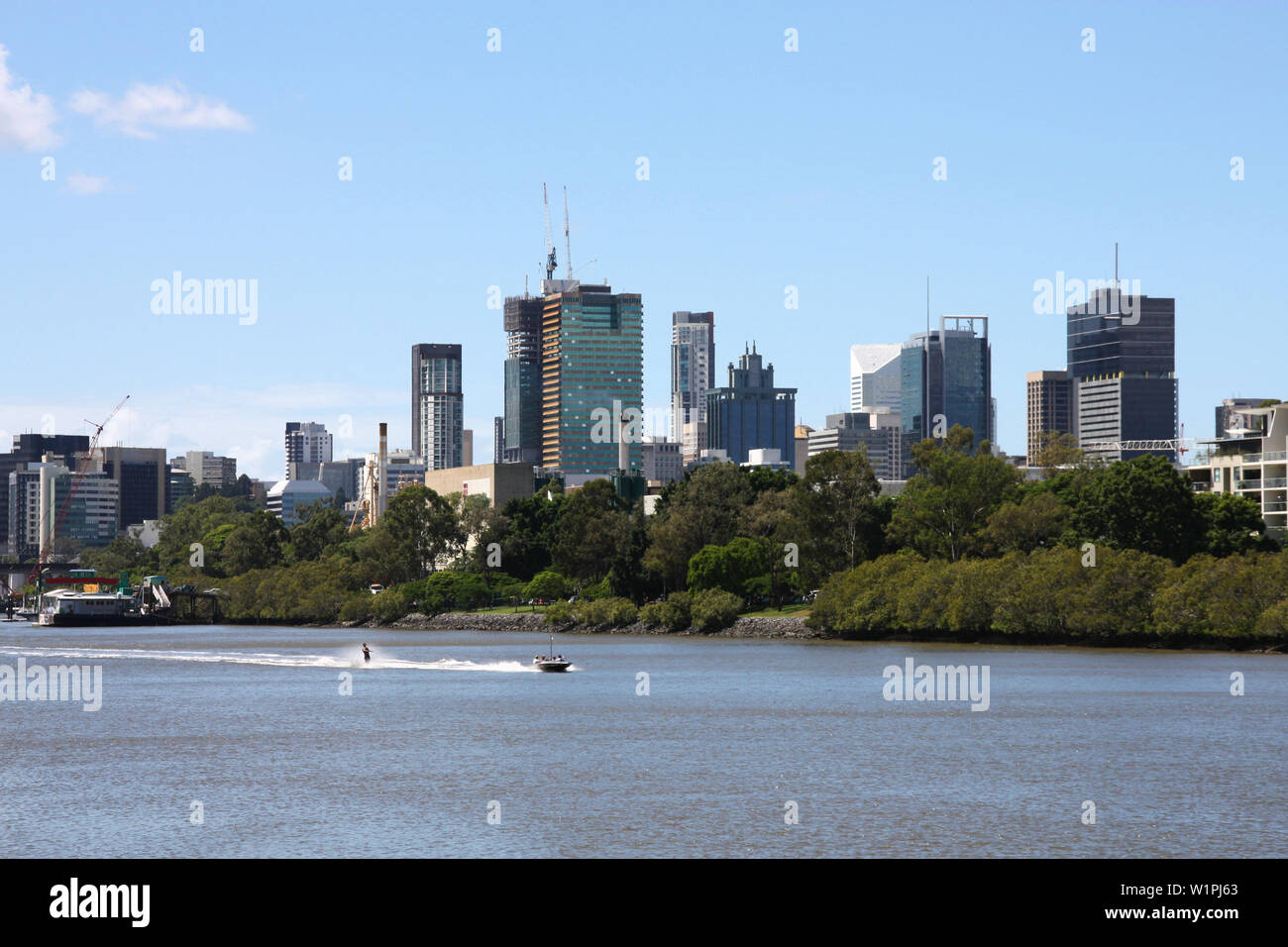 Brisbane, Queensland. Beautiful city and the river. Australia summer ...