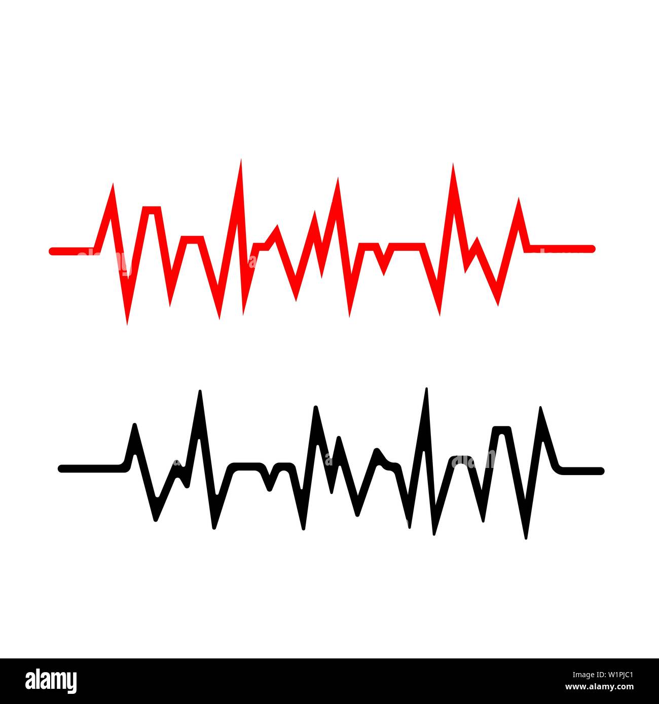 Pulse line ilustration vector template Stock Vector Image & Art - Alamy