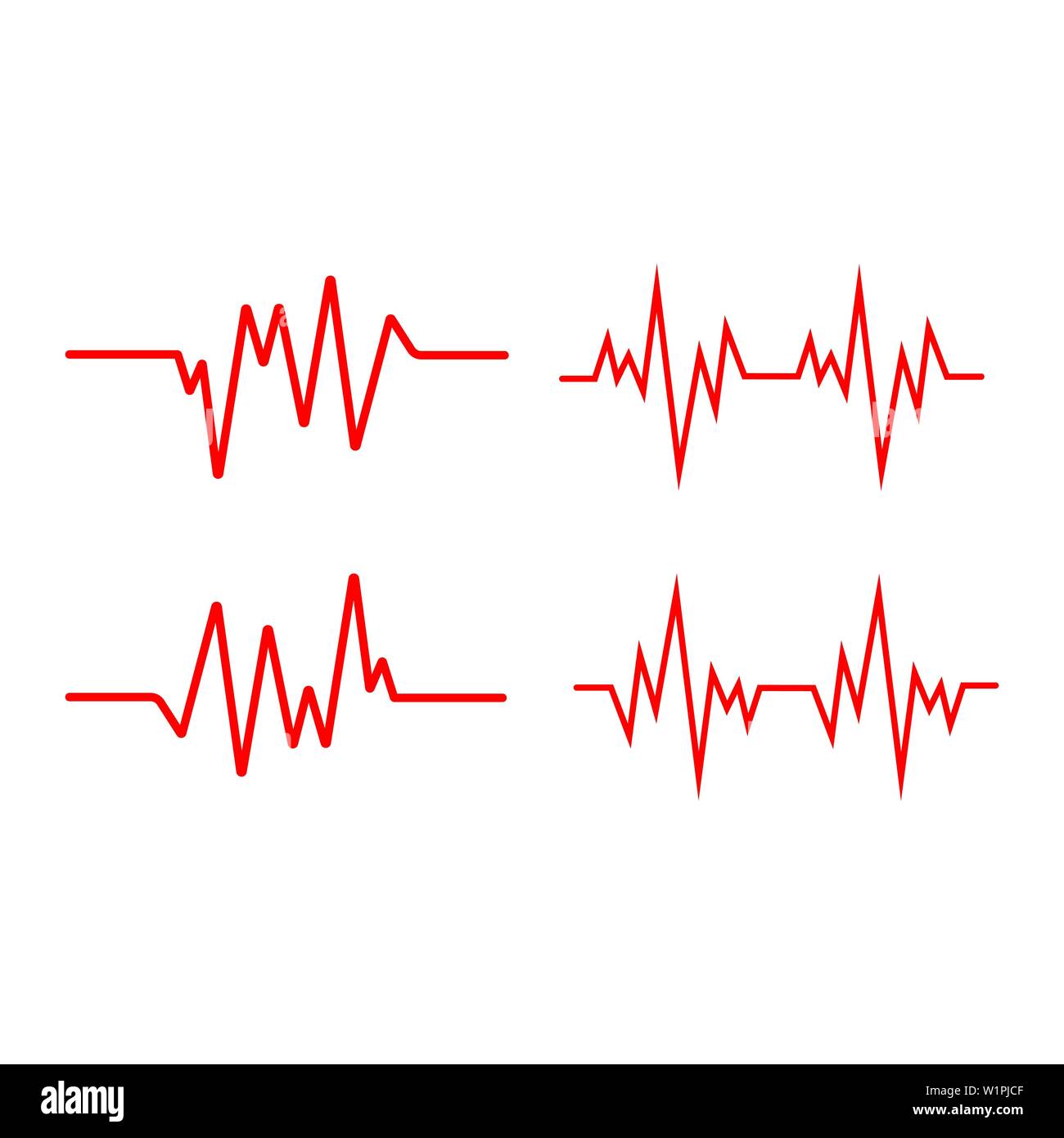 Pulse line ilustration vector template Stock Vector Image & Art - Alamy