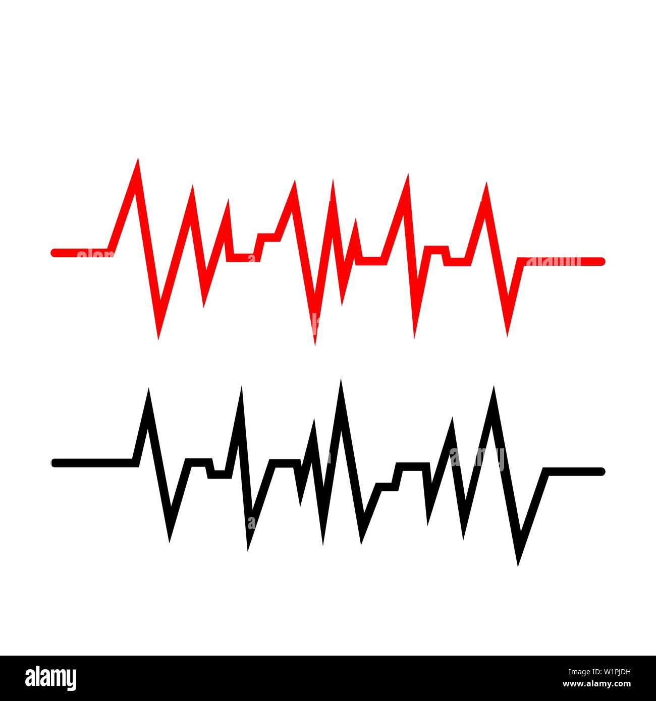 Pulse line ilustration vector template Stock Vector Image & Art - Alamy