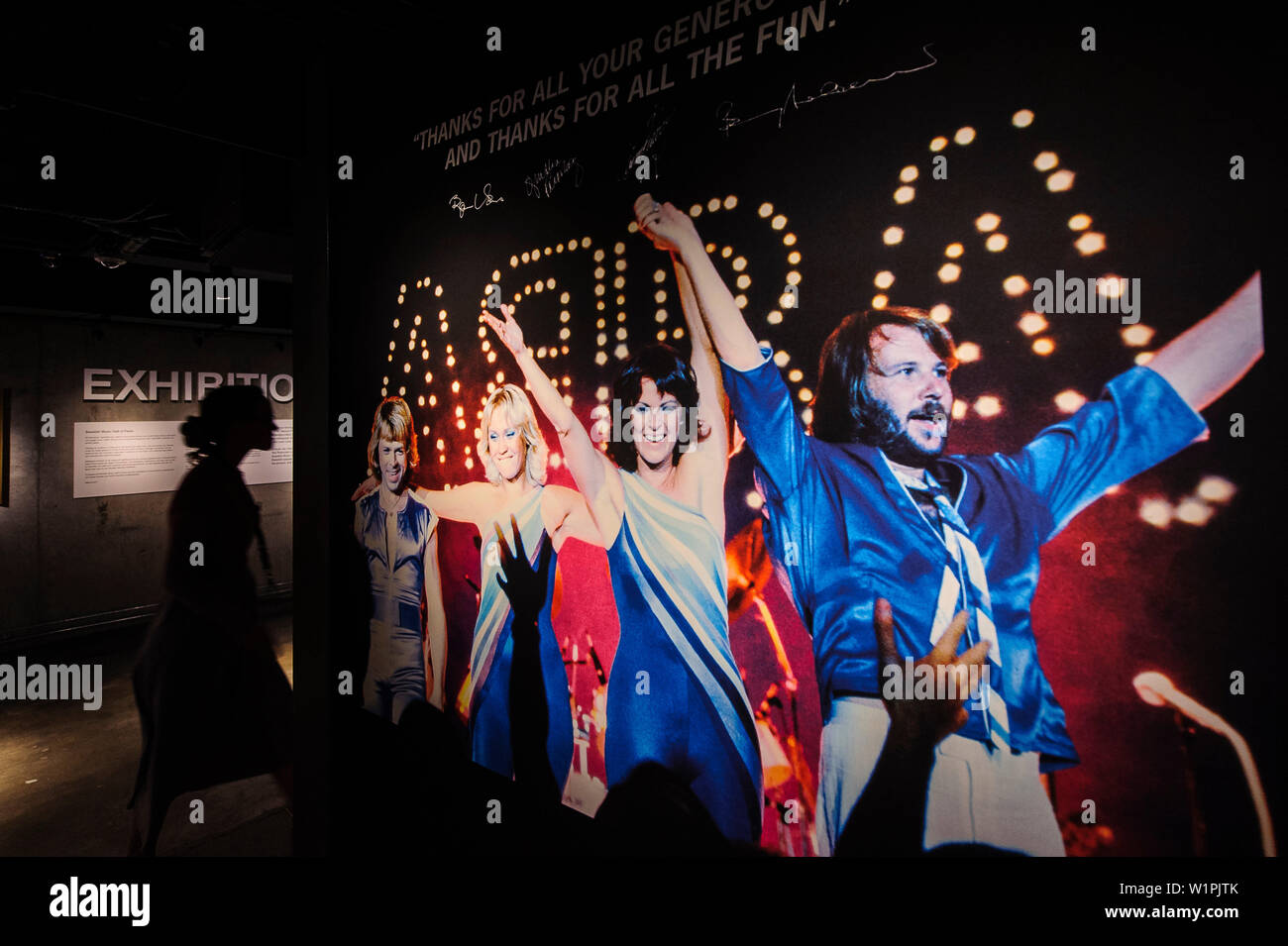 Abba poster in the Abba Museum, Stockholm, Sweden Stock Photo - Alamy