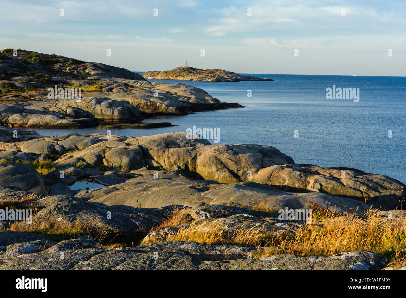 Rocks on the coast in Stora Amunddoen Nature Park, Sweden Stock Photo ...