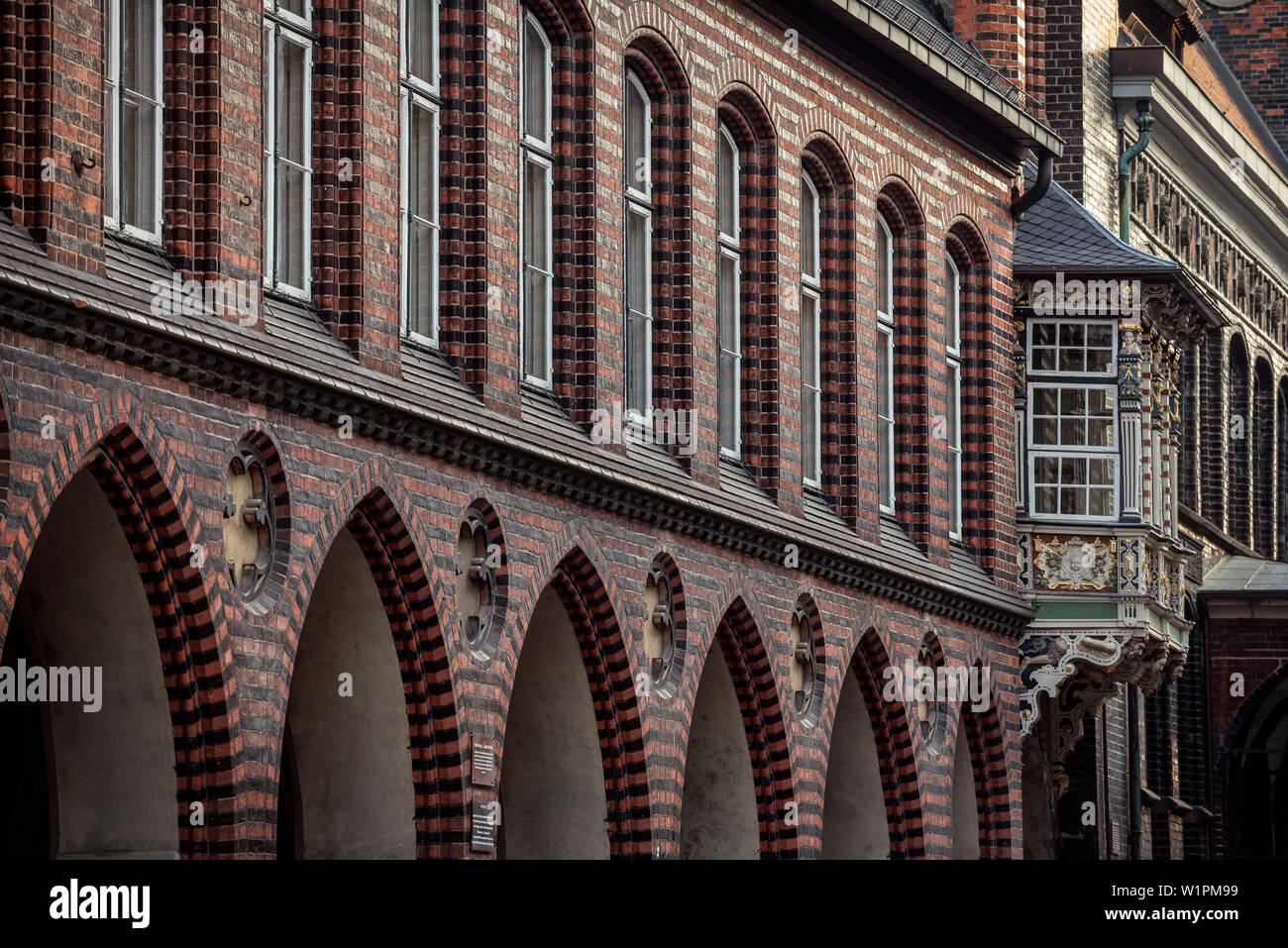 UNESCO World Heritage Hanseatic Town Luebeck, detail of Gothic ...