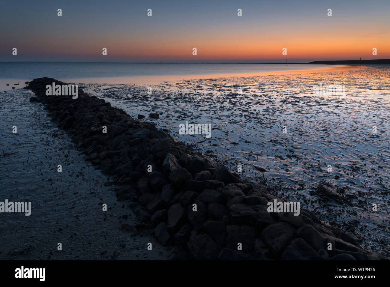 Wadden Sea, Groyne, Sunrise, Dawn, Neuharlingersiel, Esens, Wittmund ...