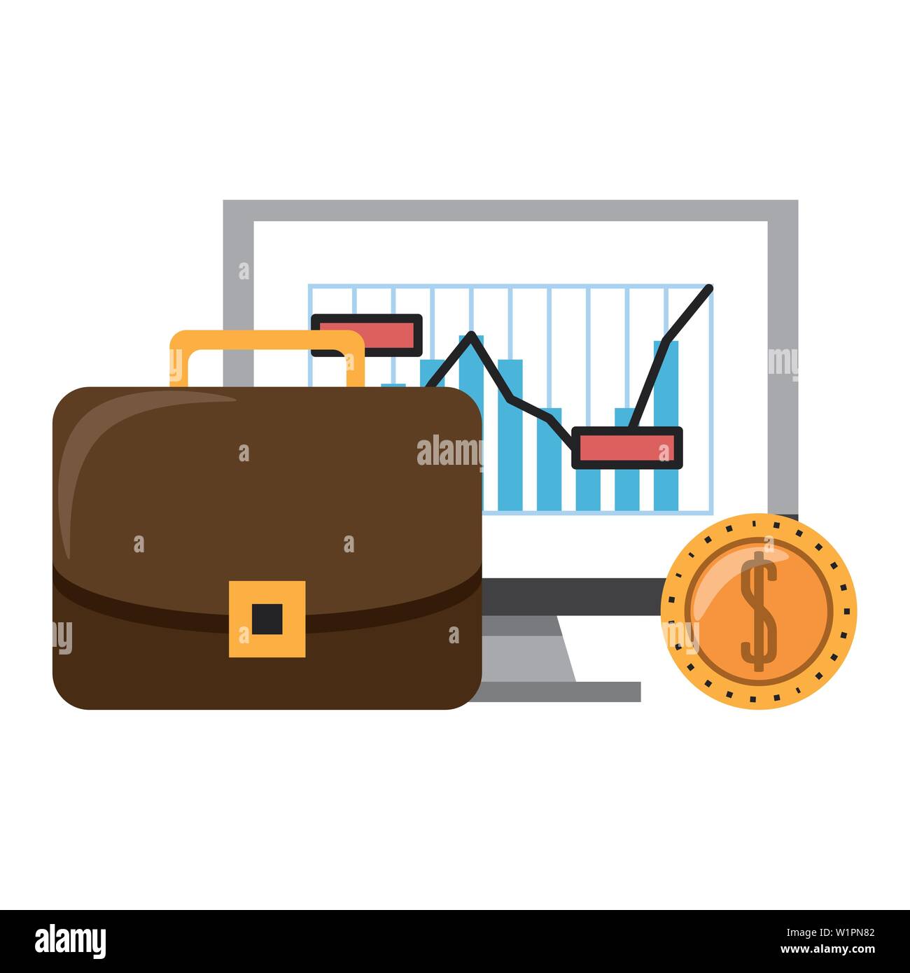 Online stock market investment symbols Stock Vector Image & Art - Alamy