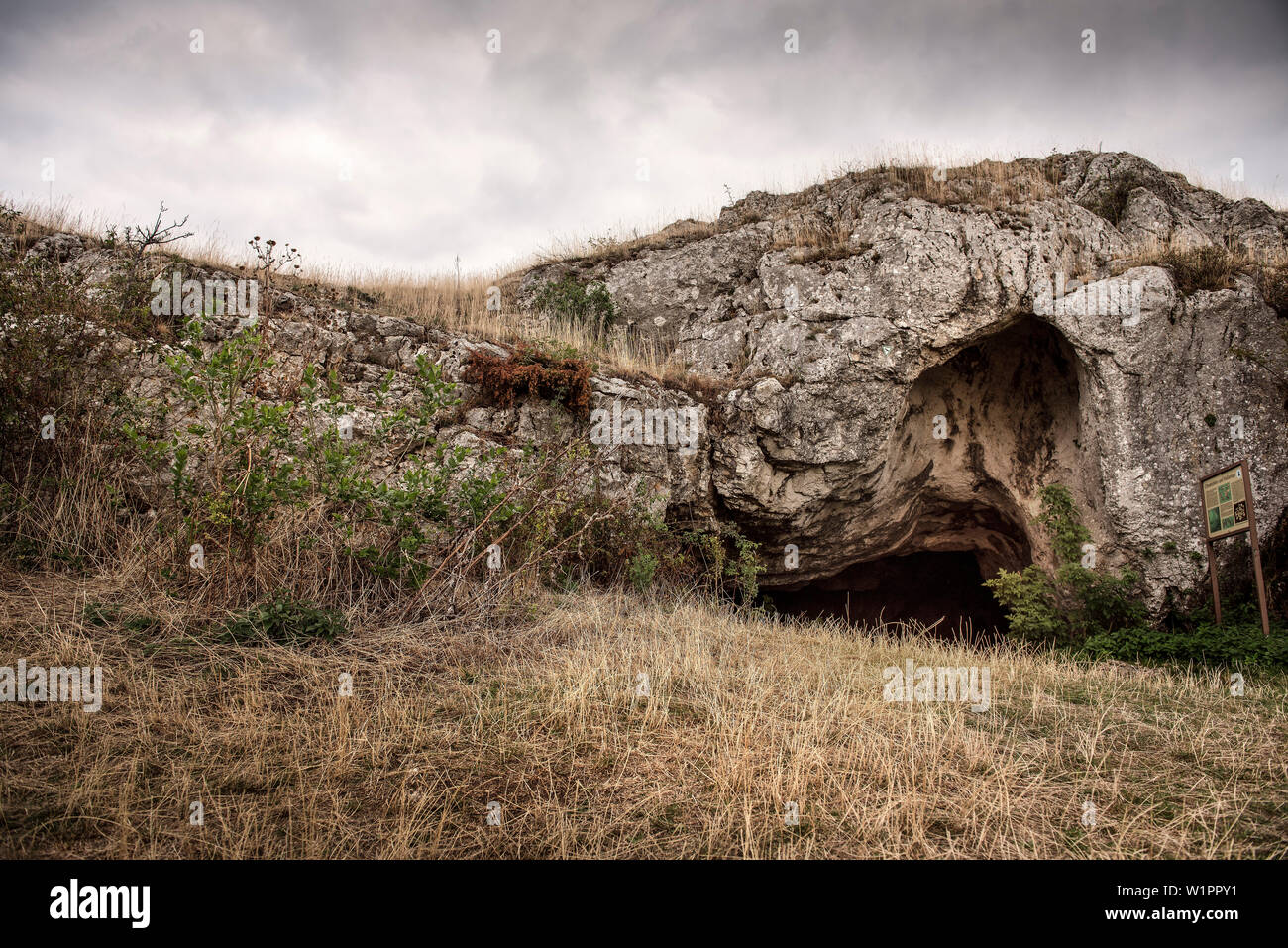Offnet Cave at Riegel mountain at GEO park Noerdlinger Ries ...