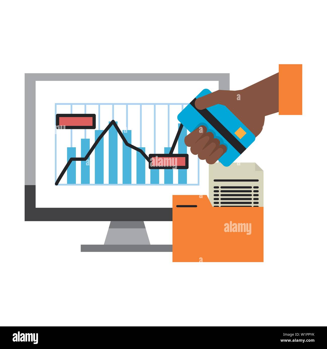 Online stock market investment symbols Stock Vector Image & Art - Alamy