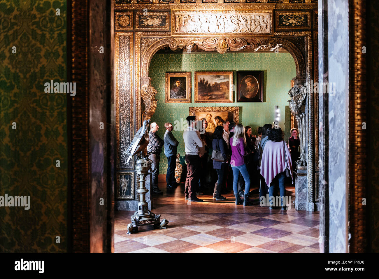 Room of the former villa of Franz von Lenbach, Munich Stock Photo - Alamy