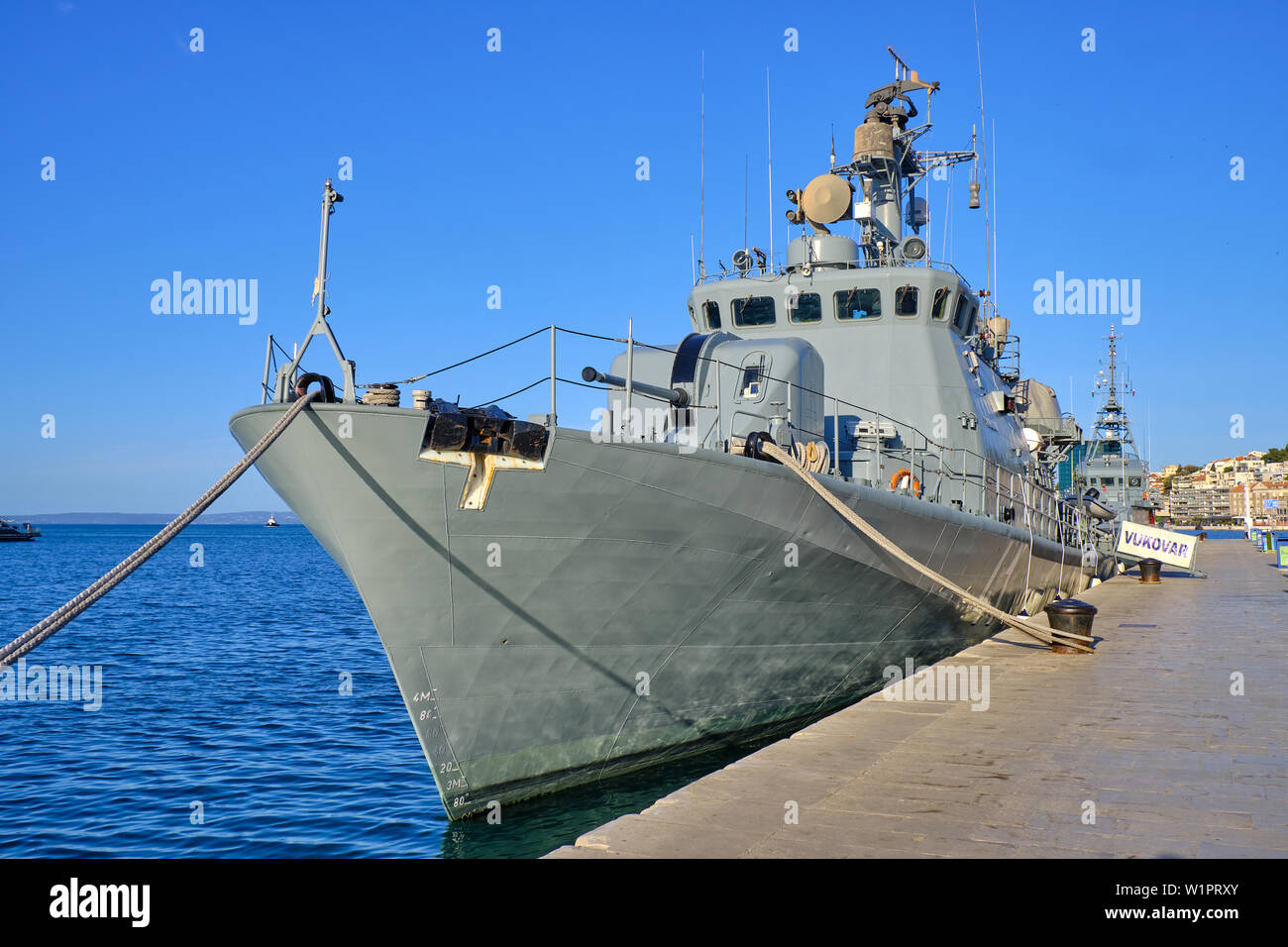 Split, Croatia - April 27, 2019. Croatian military exhibition. Navy ...