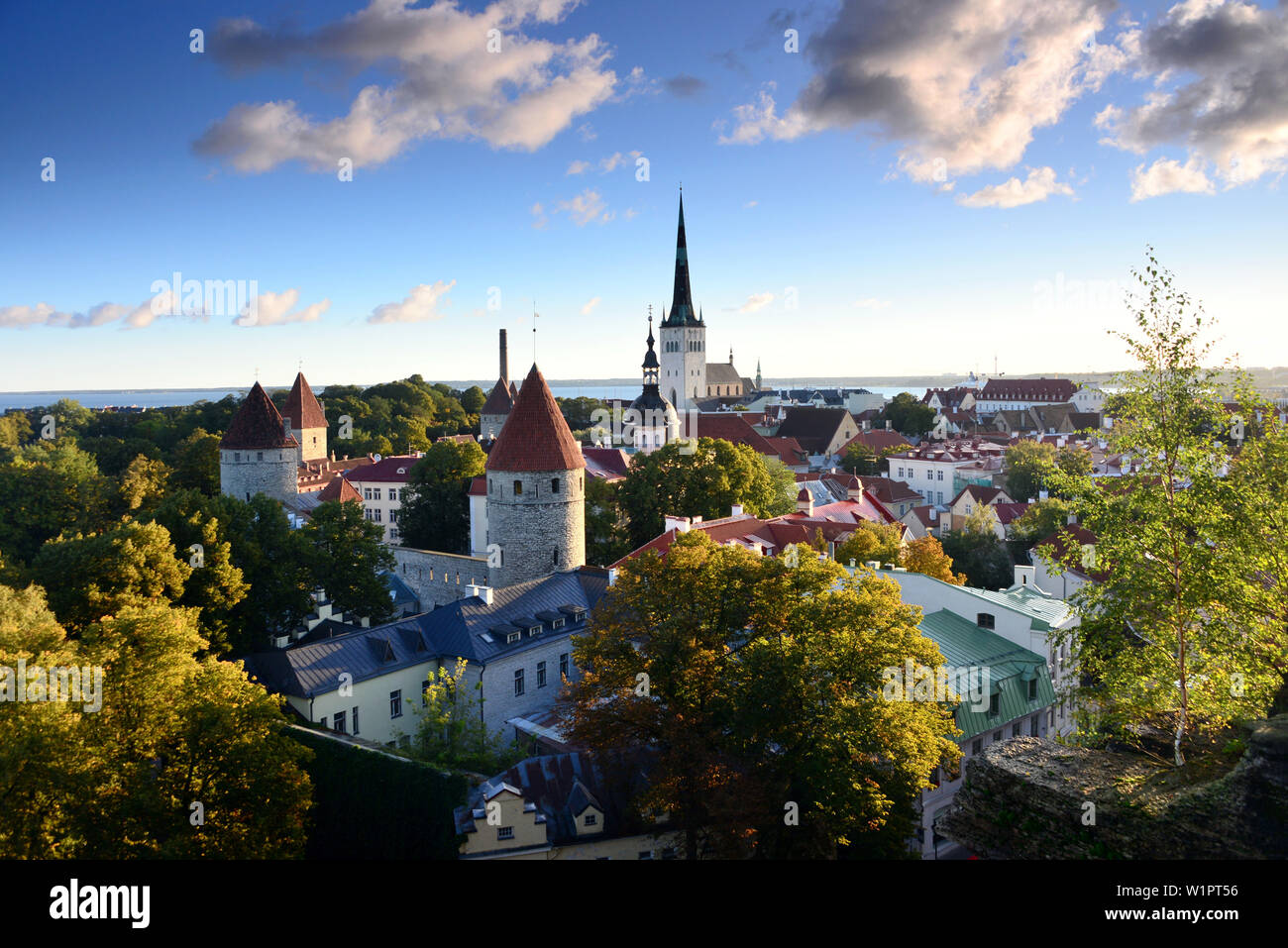 View from Patkul terrace on the oldtown of Tallinn, Estonia Stock Photo ...