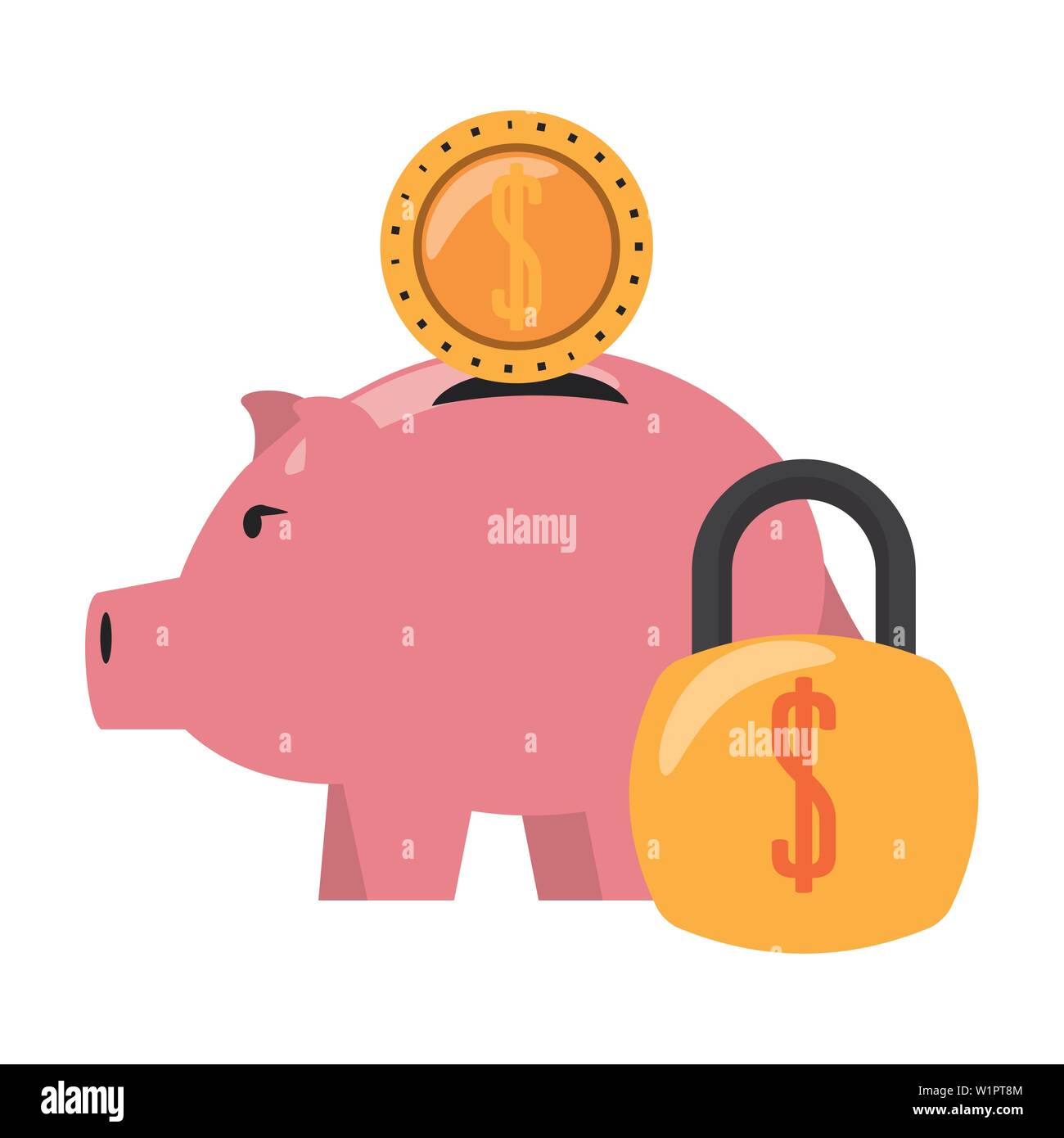 Piggy money savings and investment symbols Stock Vector Image & Art - Alamy