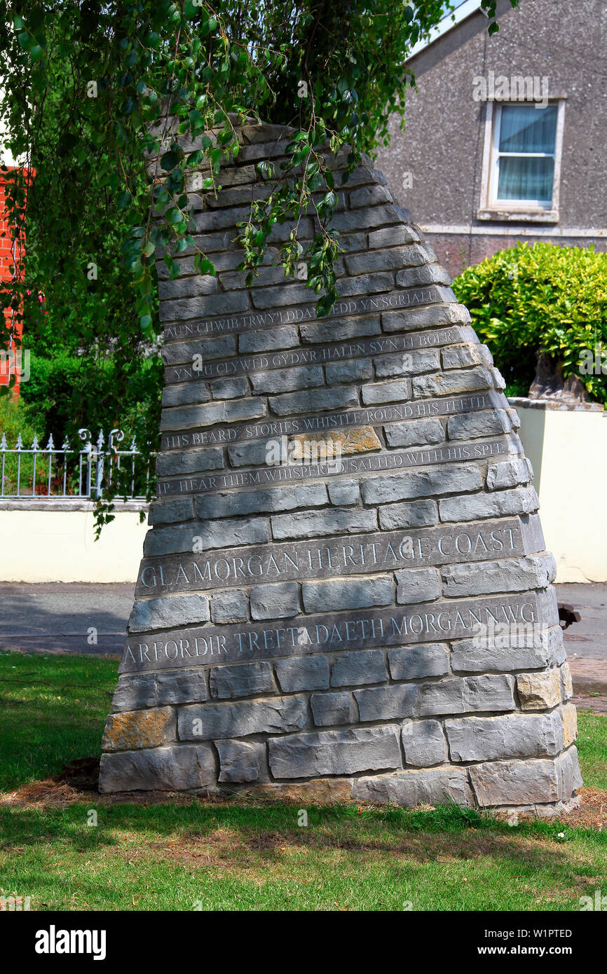 One of a series of roadside Heritage coast markers, made from local ...