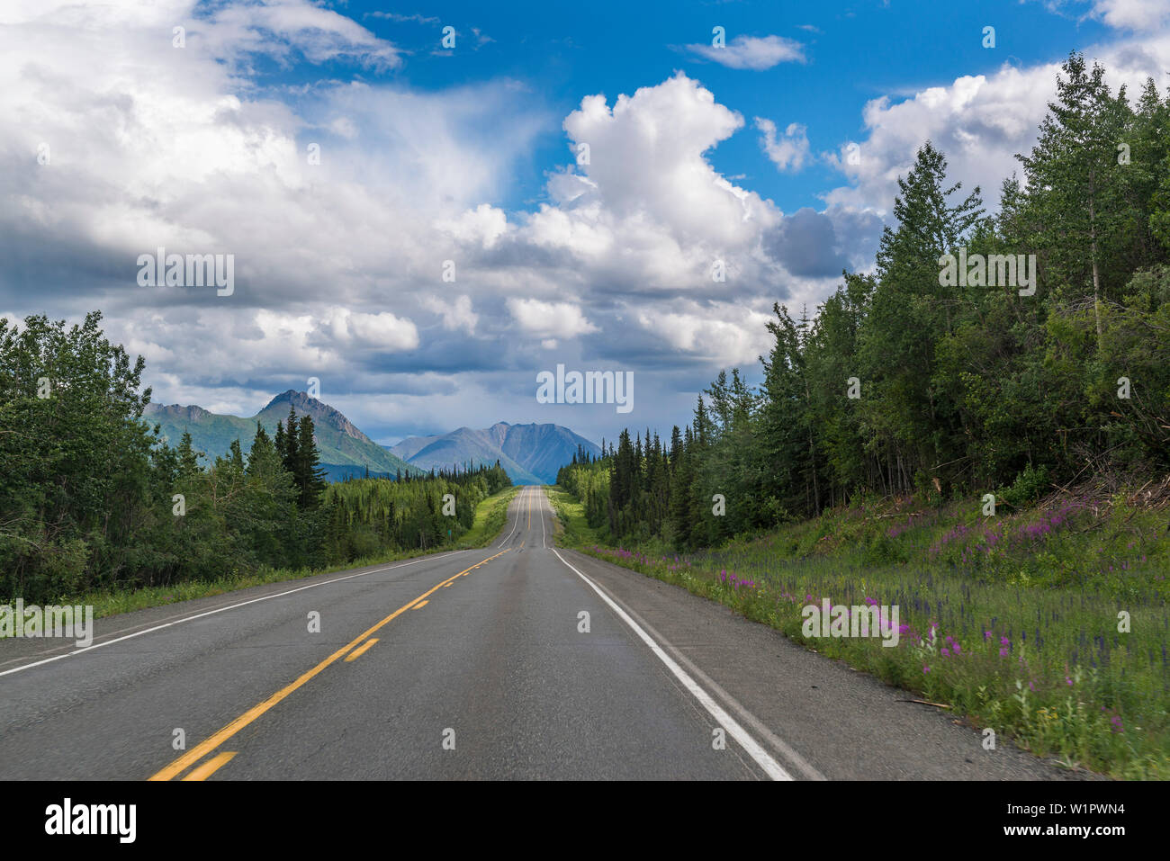 Top of the world highway, Alaska, USA Stock Photo - Alamy