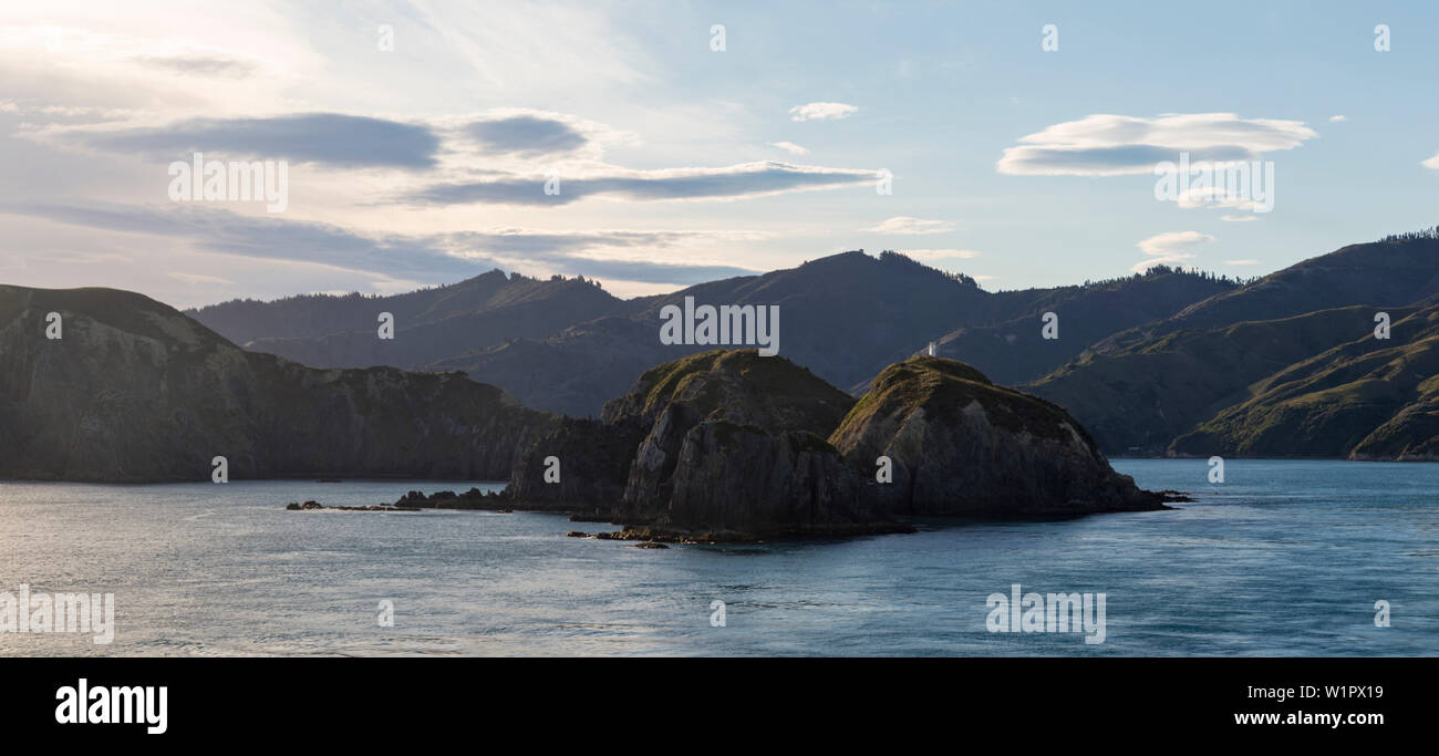 Marlborough Sound, Cook Strait, South Island, New Zealand, Oceania ...