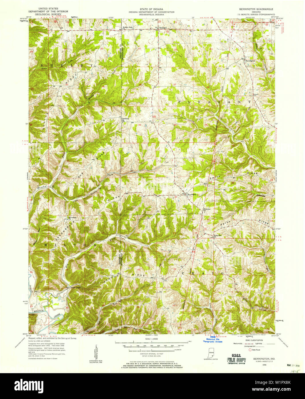 Map of bennington hi-res stock photography and images - Alamy