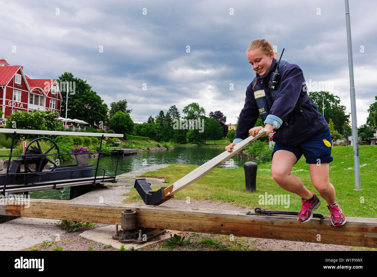Locks at work, small lock staircase at Borensberg, Goeta Hotel in the ...