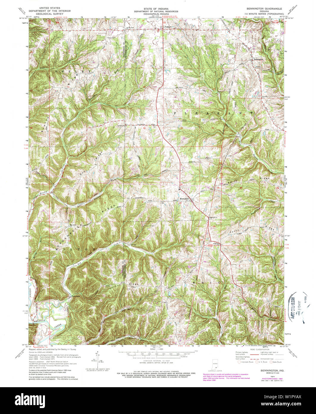 Map of bennington hi-res stock photography and images - Alamy