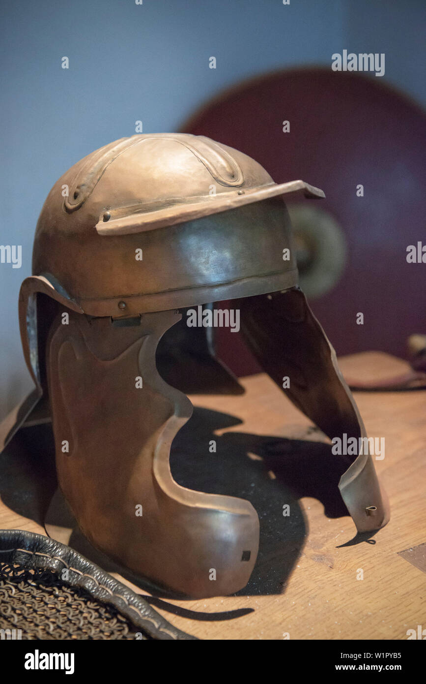 UNESCO World Heritage roman border defense, Limes, helmet of roman ...