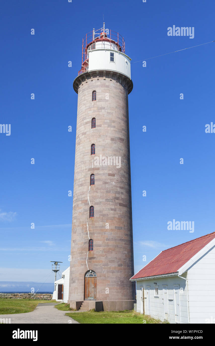 Lighthouse Lista fyr at the Lista, Northern Sea, Vest-Agder, Sorlandet ...