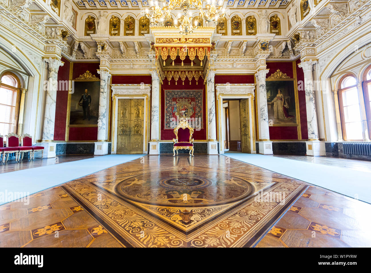 Schwerin castle, castle museum, throne room, provincial capital ...