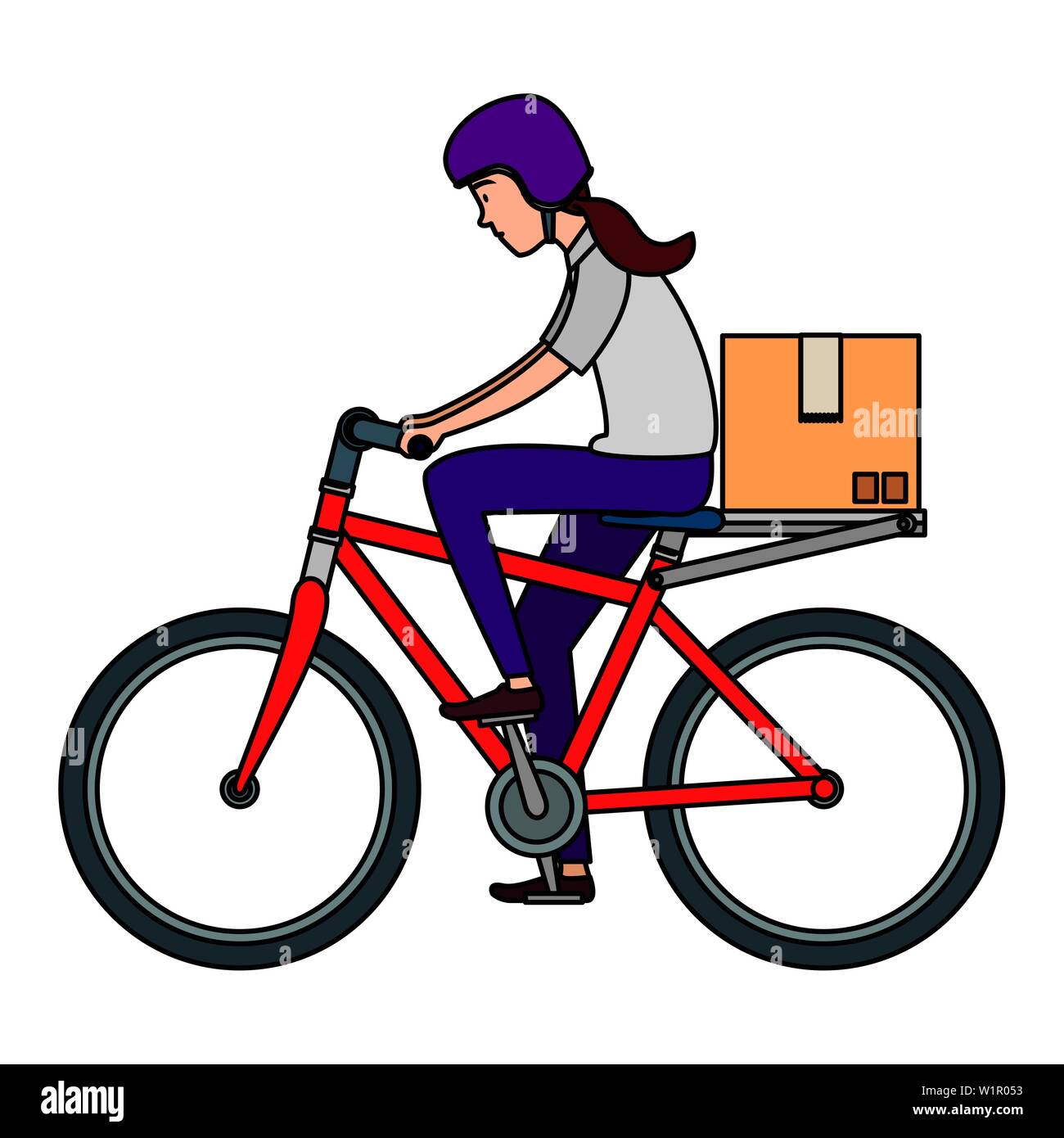 Bicycle delivery motion Stock Vector Images - Alamy