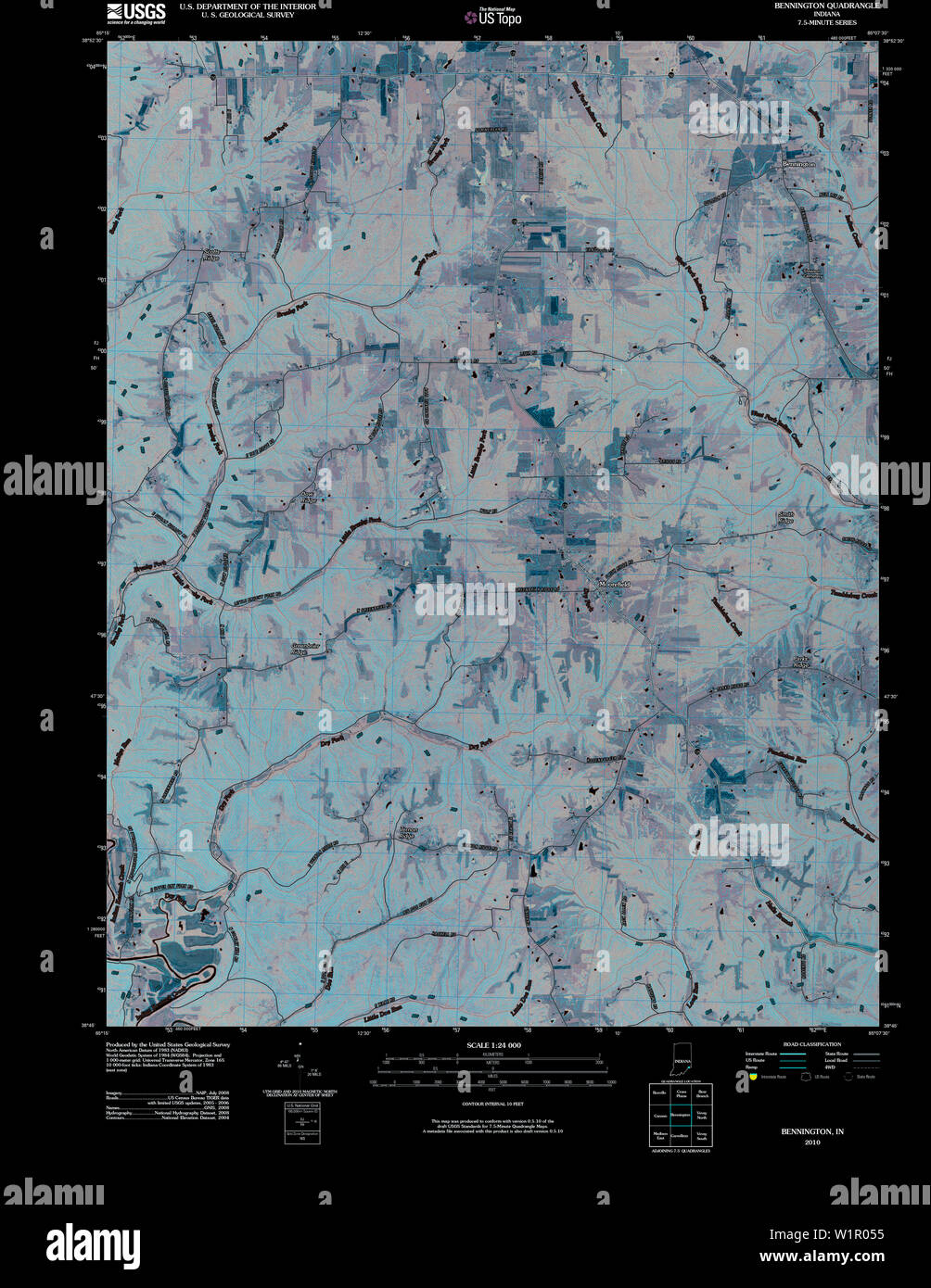 Map of bennington hi-res stock photography and images - Alamy