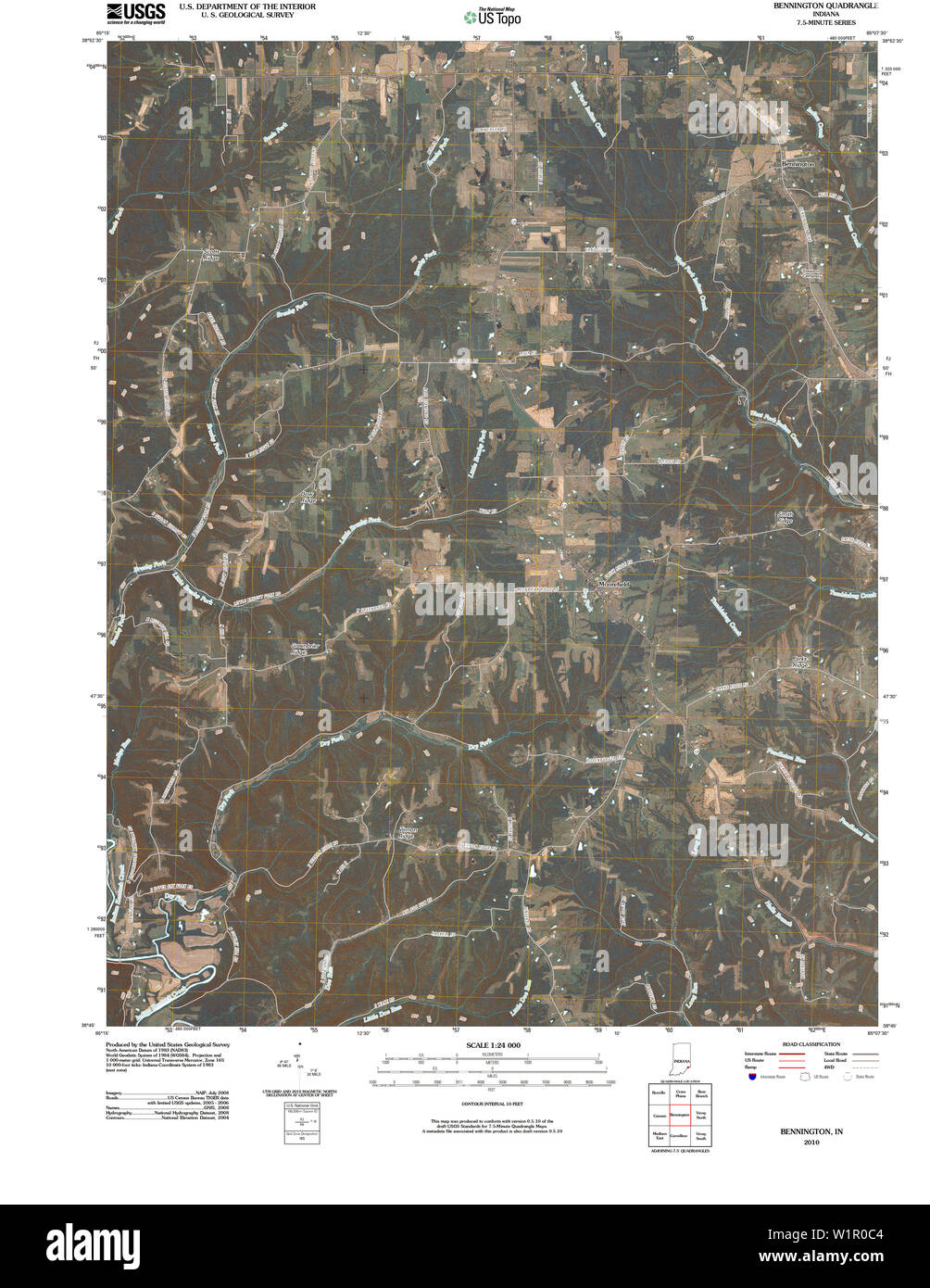 Map of bennington hi-res stock photography and images - Alamy